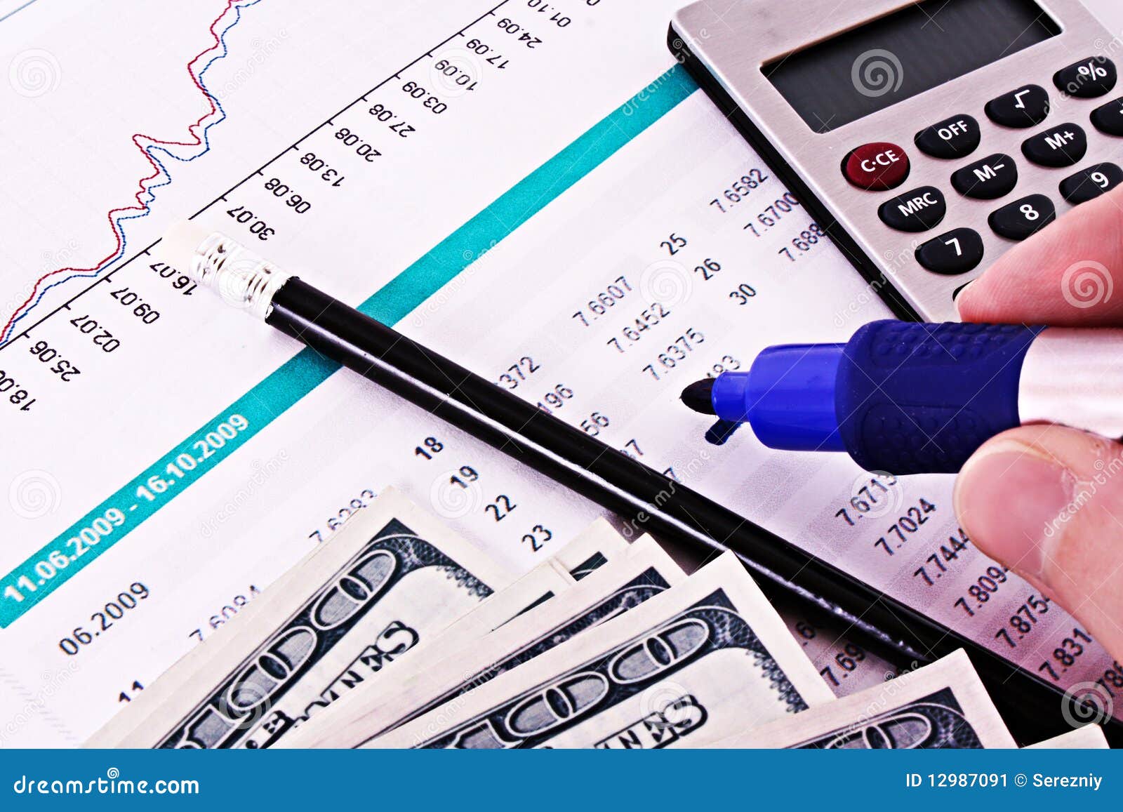 Some financial things stock image. Image of commerce - 12987091