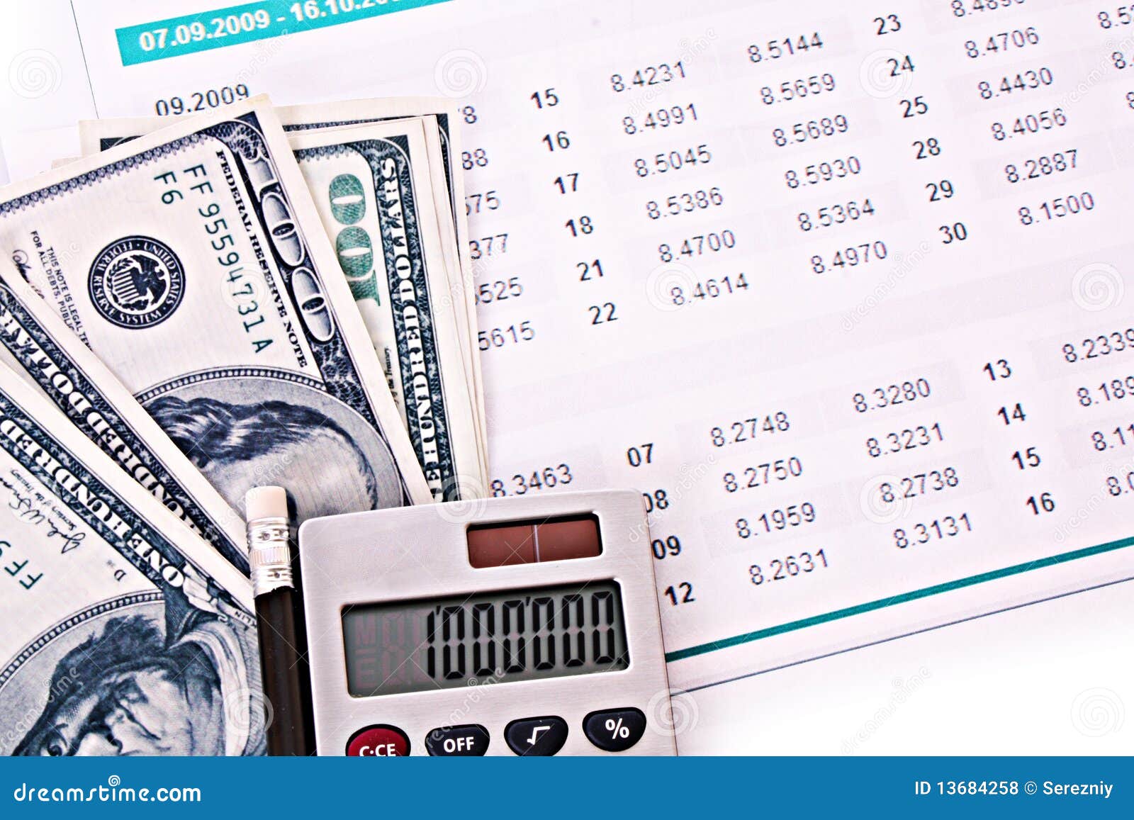 Some financial things stock photo. Image of banknote - 13684258