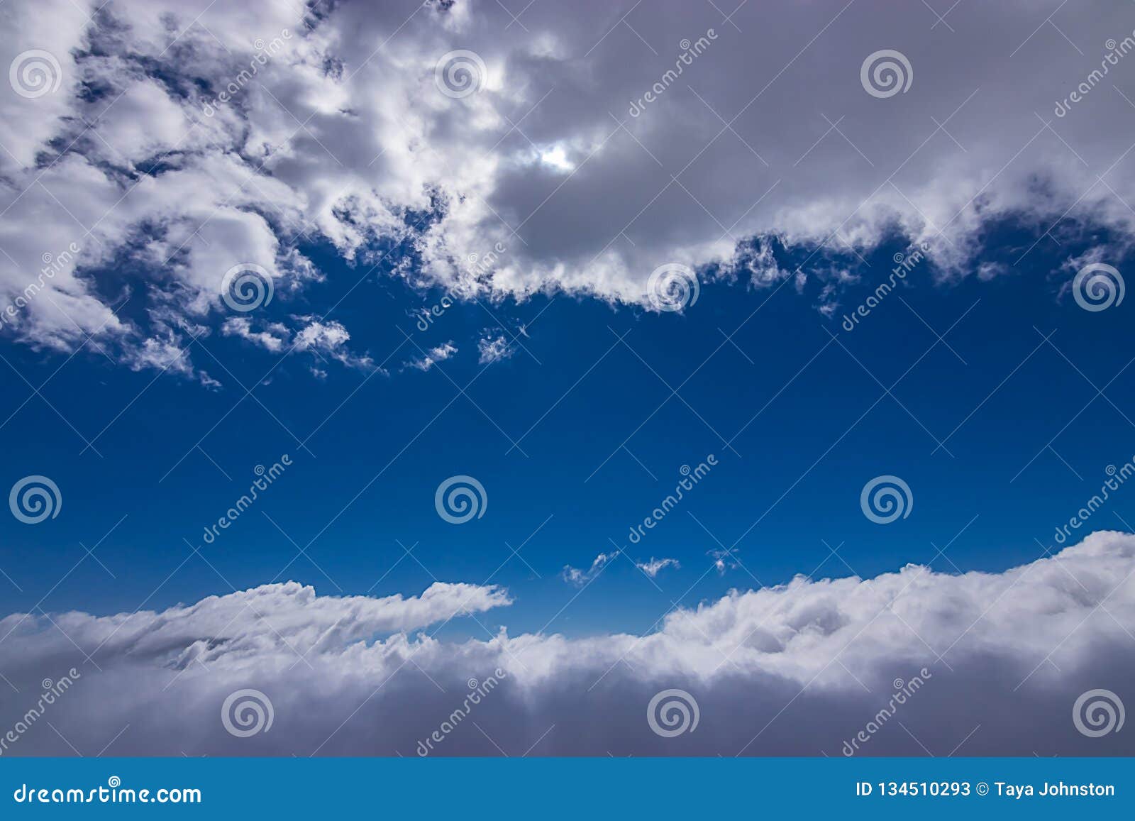 Some Fluffy White Clouds and Bright Blue Skies Stock Image - Image of ...
