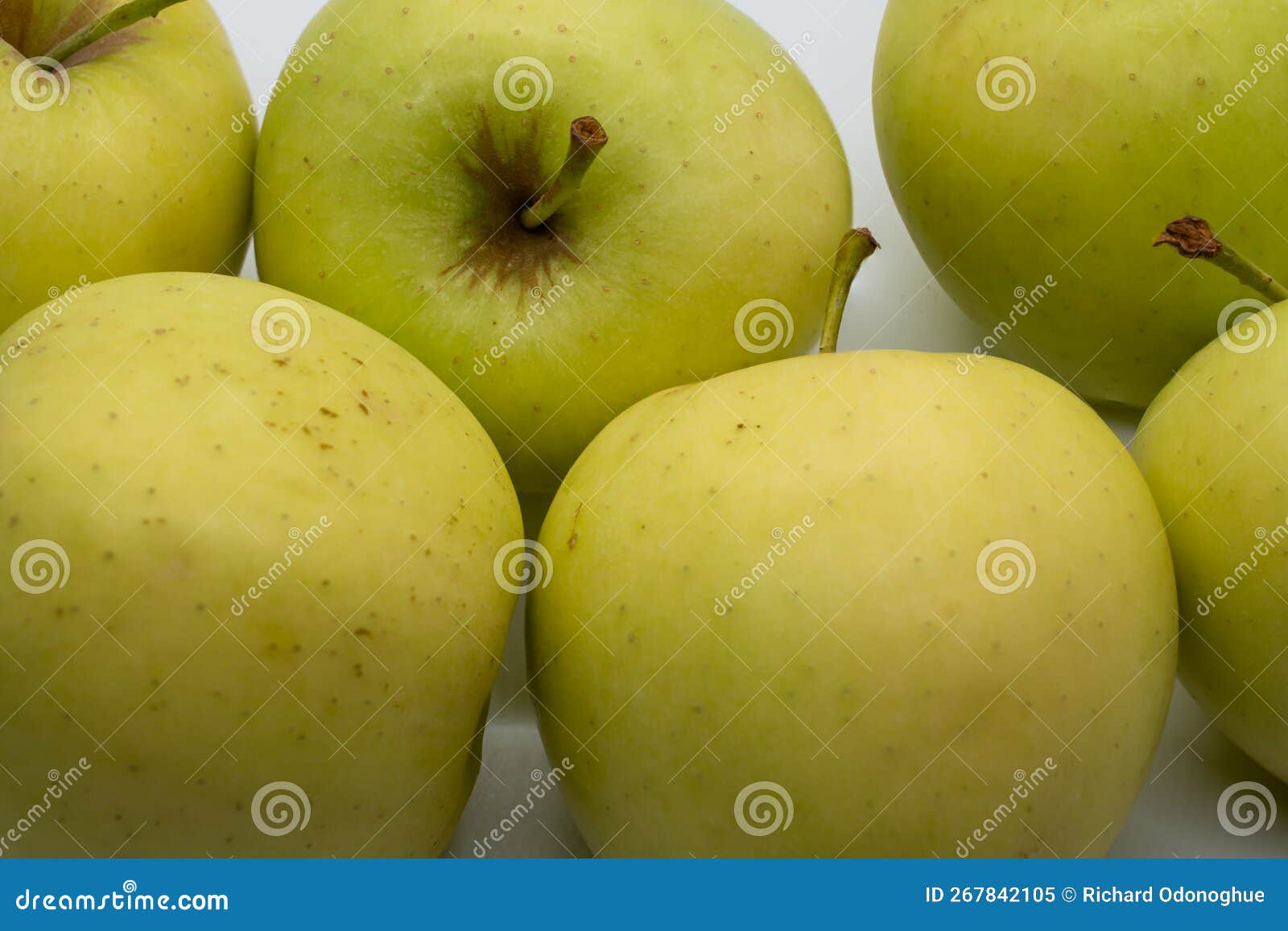 Fresh Green Apples Together on White Background Stock Image - Image of ...