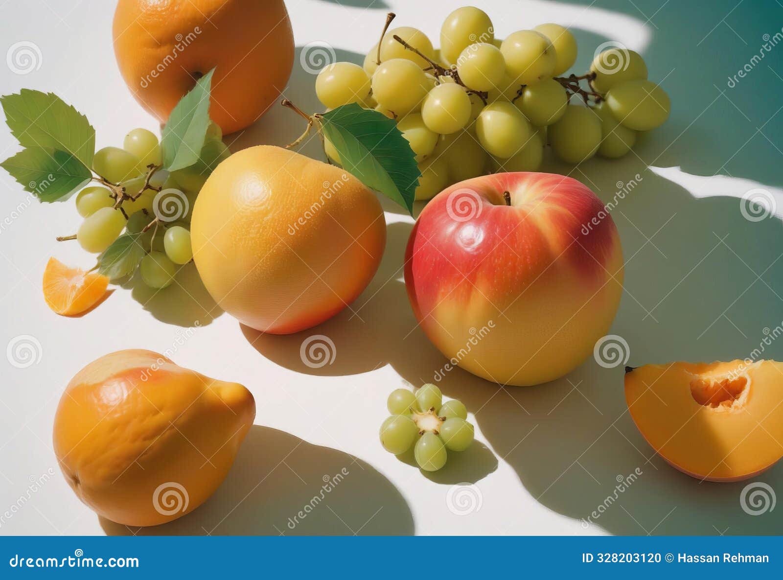 Some Fruits Floating With A Simple Composition And Minimal Aesthetic ...