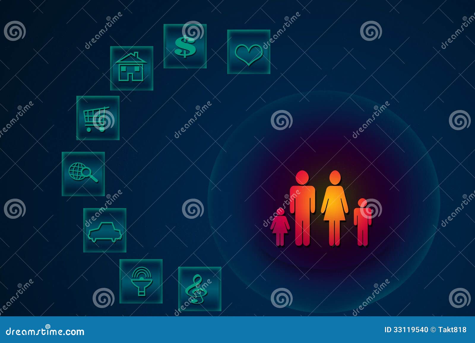 Some Functions for Social People Stock Illustration - Illustration of ...