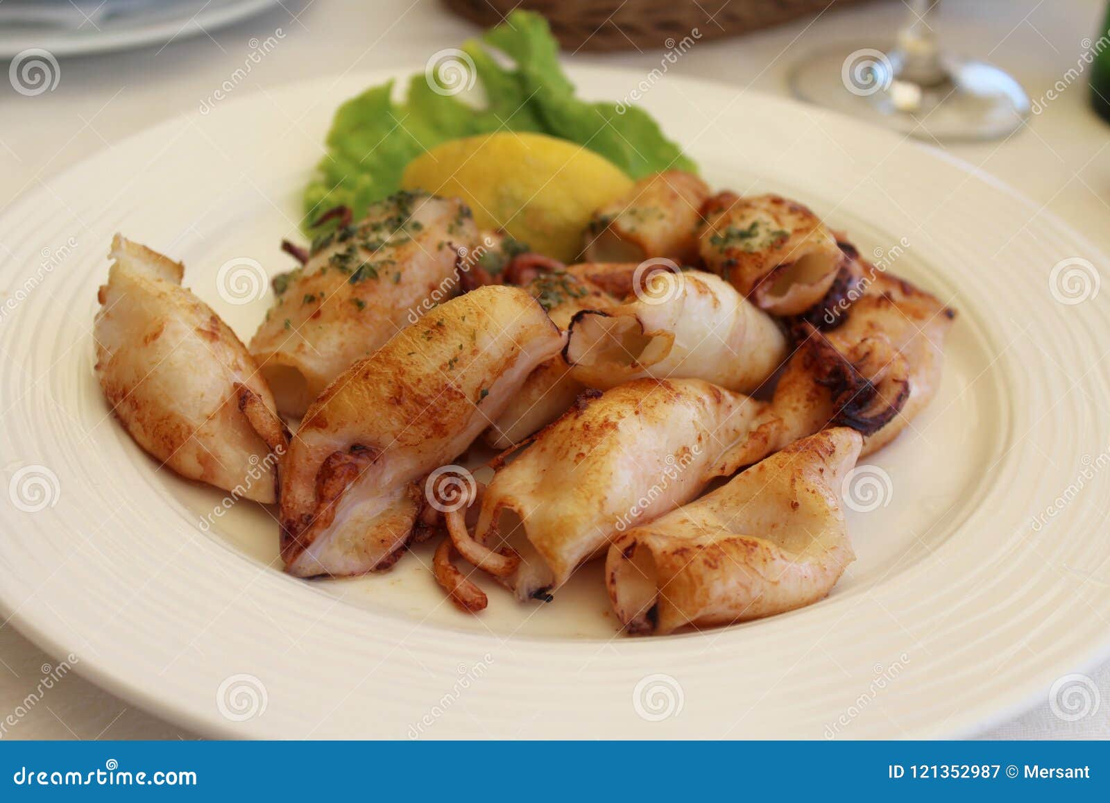 Some grilled cuttle-fish stock image. Image of grill - 121352987