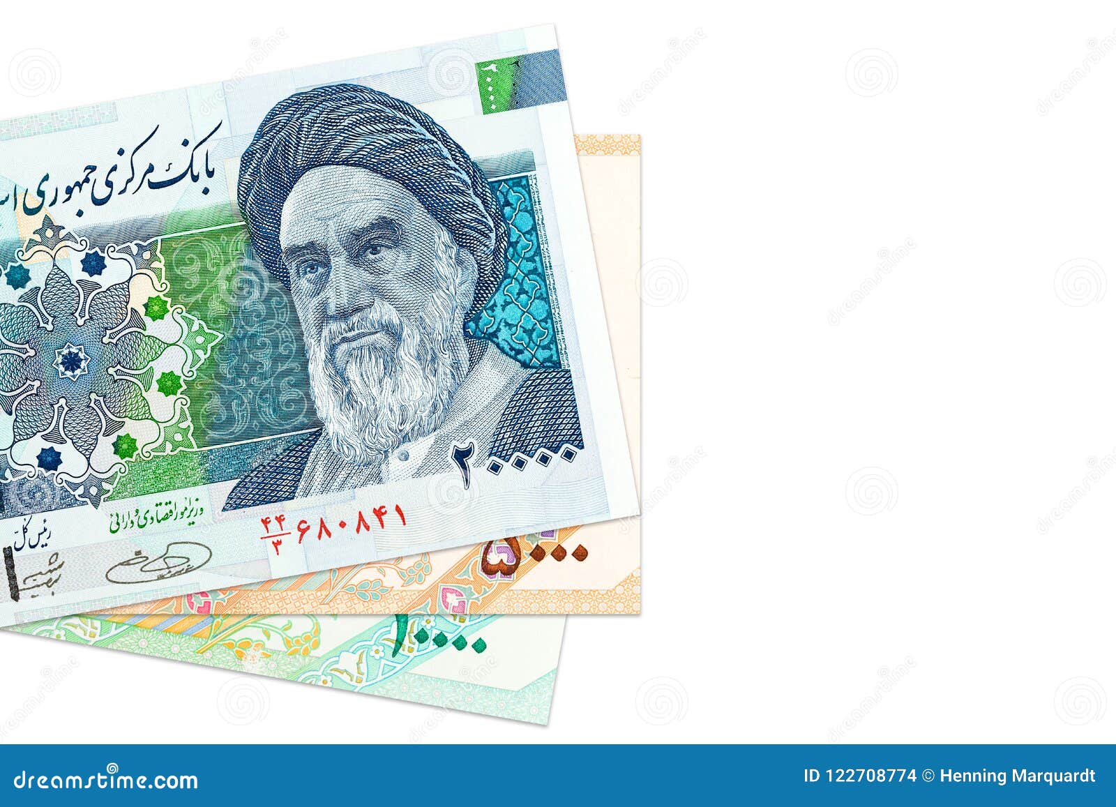 Some Iranian Rial Bank Notes Stock Photo - Image of note, crash: 122708774