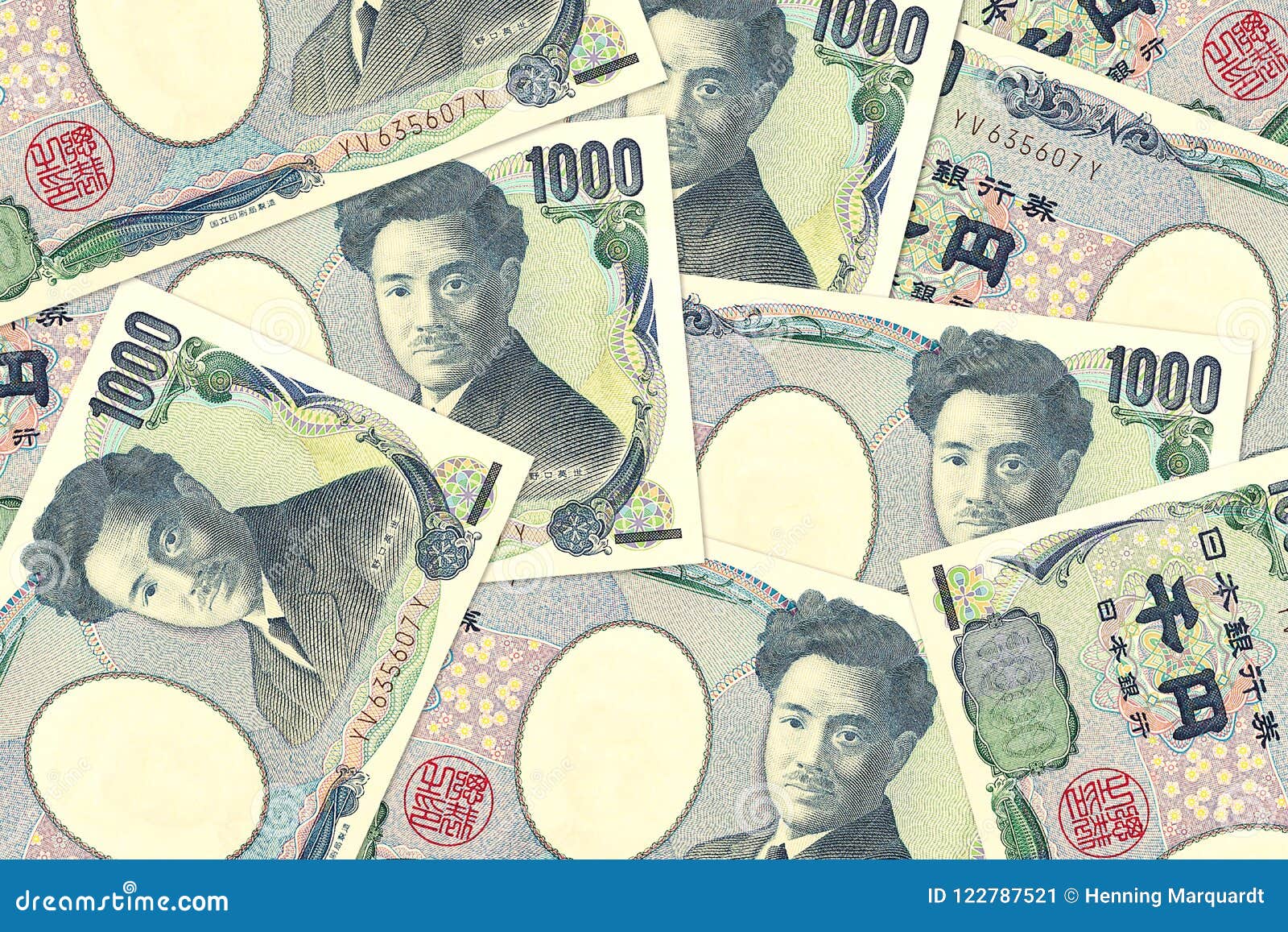 Some Japanese Yen Bank Notes Stock Image - Image of note, background ...