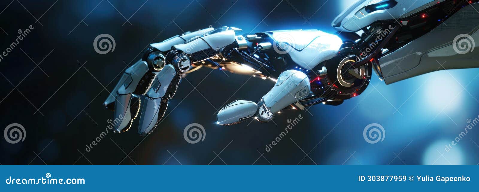 Some Kind of Robot Reaching Out for Hand Stock Image - Image of ...