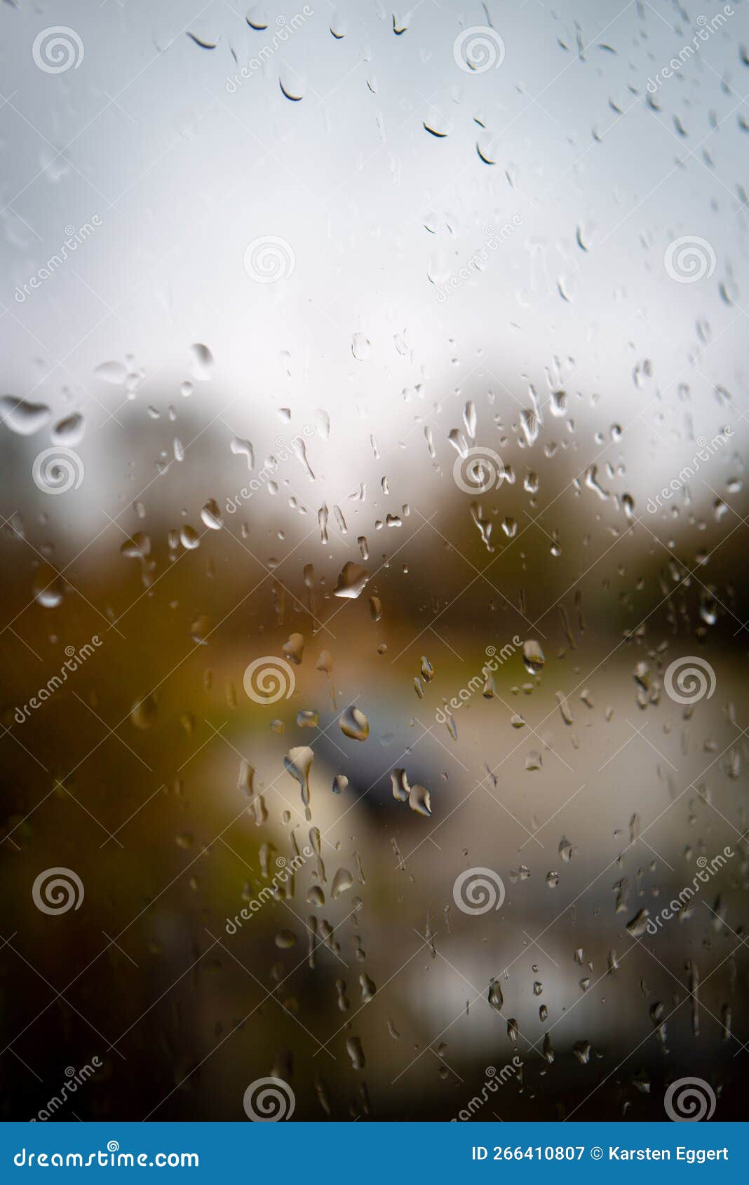 Some Large Raindrops are on a Window Pane Stock Image - Image of ...