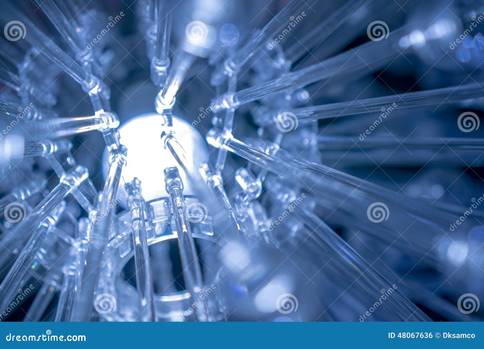 Some Led Lamps Blue Light Science and Technology Background Stock Photo ...