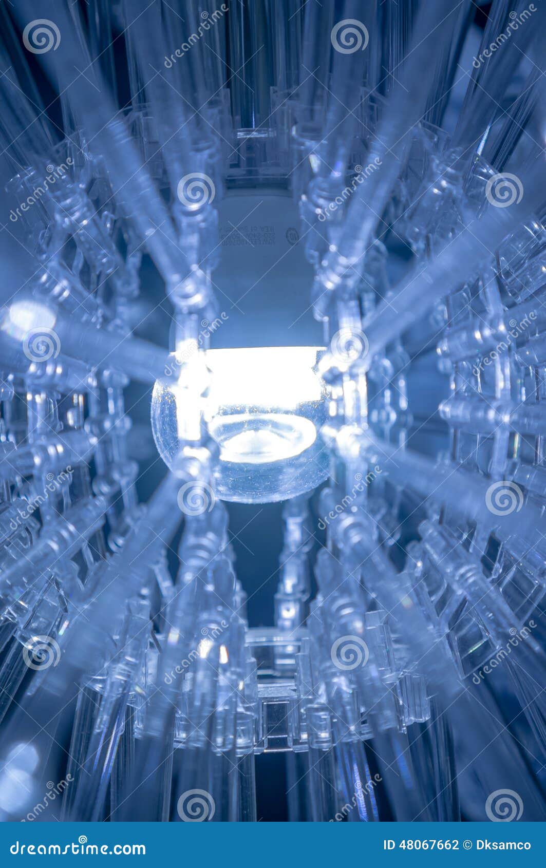 Some Led Lamps Blue Light Science and Technology Background Stock Photo ...