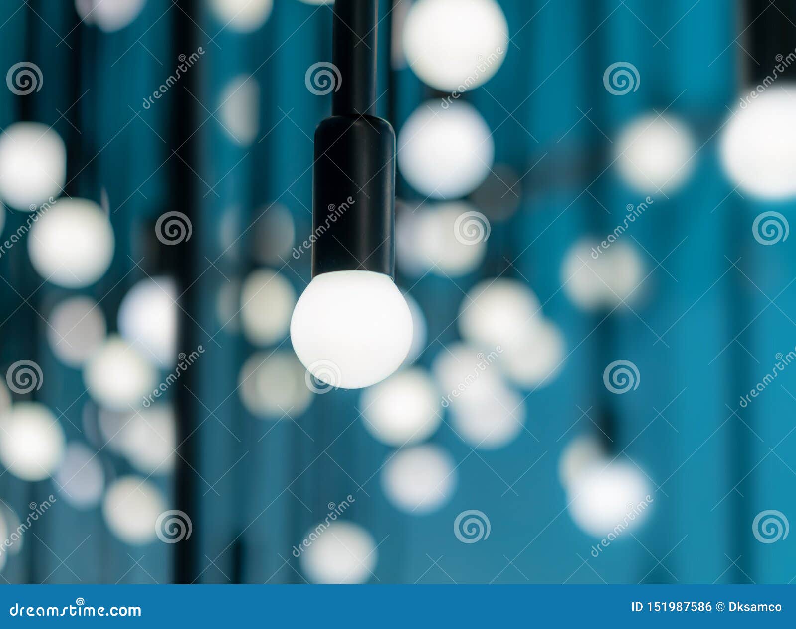 Some Led Lamps Blue Light Science and Technology Background Stock Photo ...