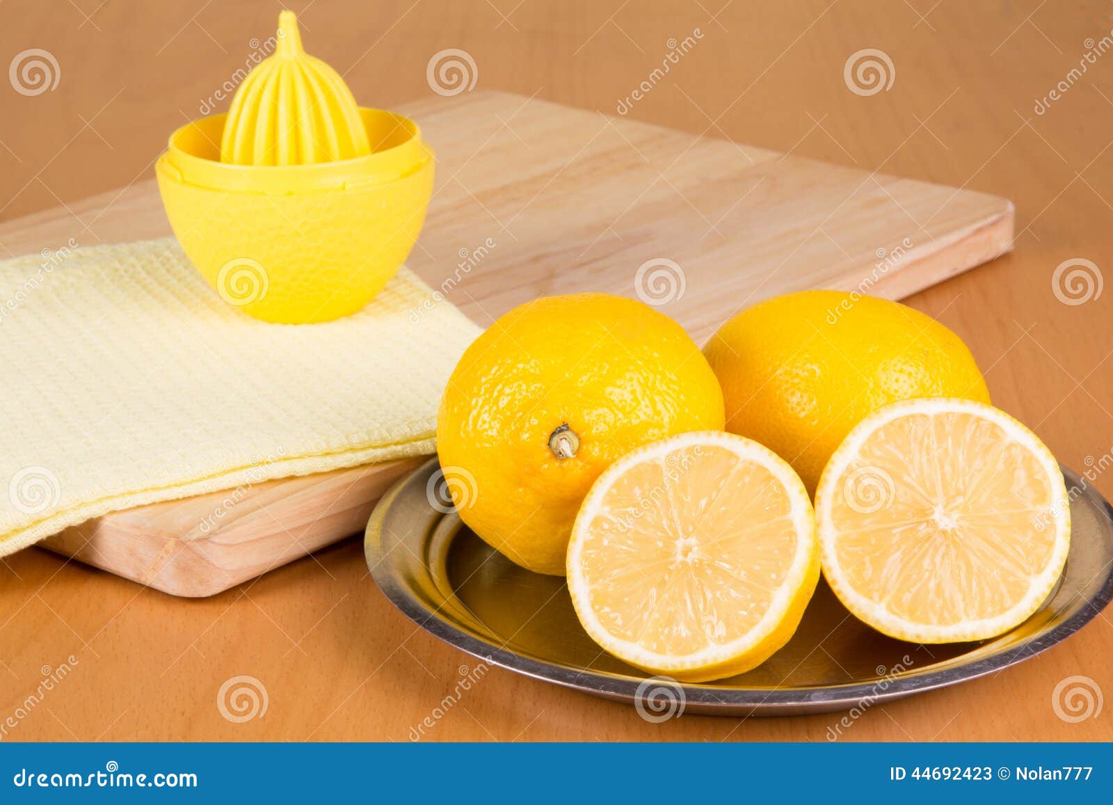 Some lemons on a plate stock image. Image of fresh, beverage - 44692423