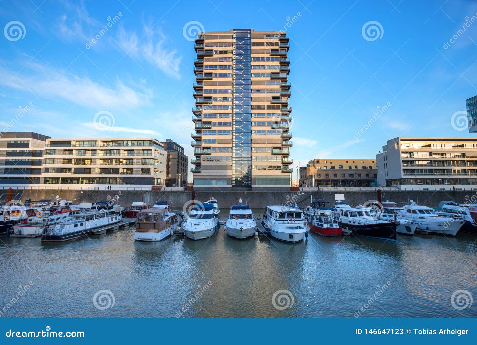Modern Buildings in Cologne Germany Stock Image - Image of evening ...