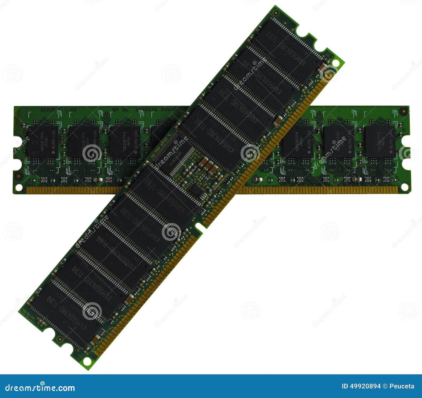 Some Modules DDR RAM Memory Computer on White Background. Stock Photo ...
