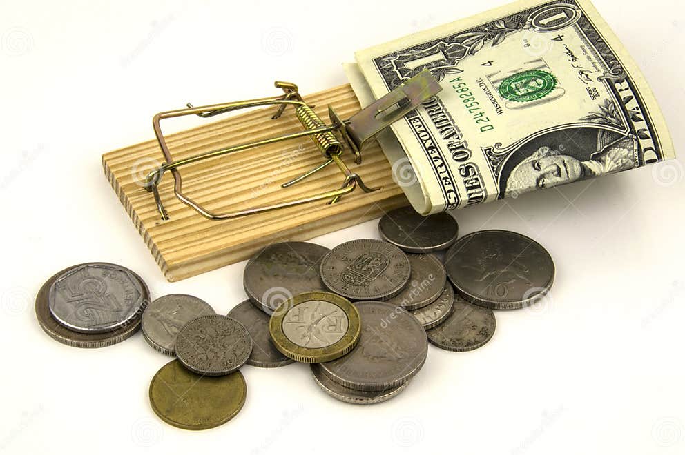 Money Trapped in a Mouse Trap Stock Photo - Image of concept ...