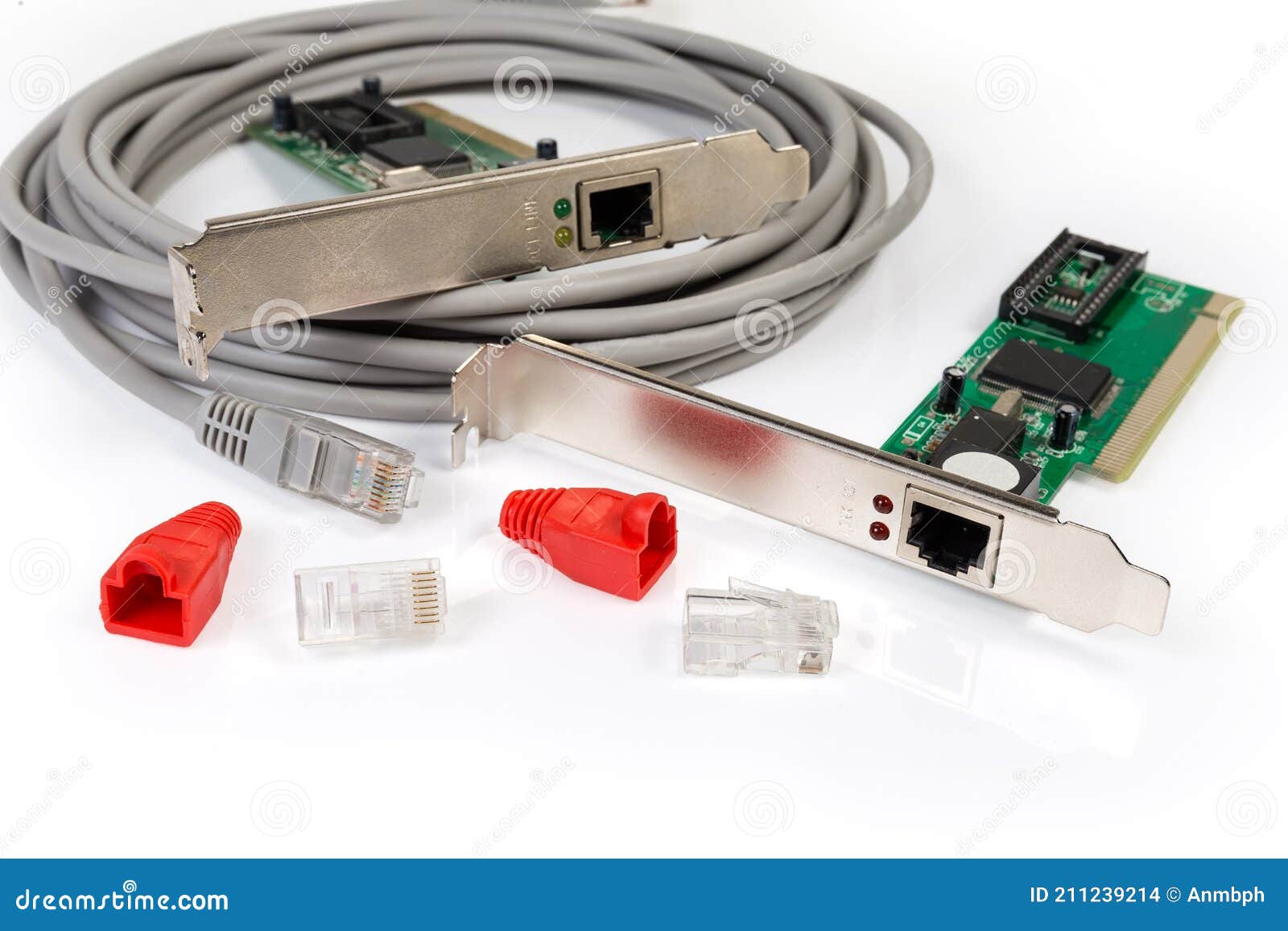 Some Networking Equipment on a White Surface, Close-up Stock Photo ...