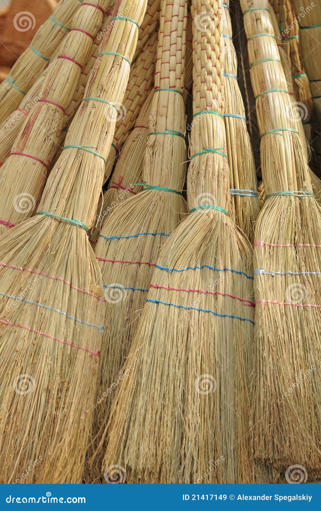 Some new brooms stock image. Image of bristles, nature - 21417149