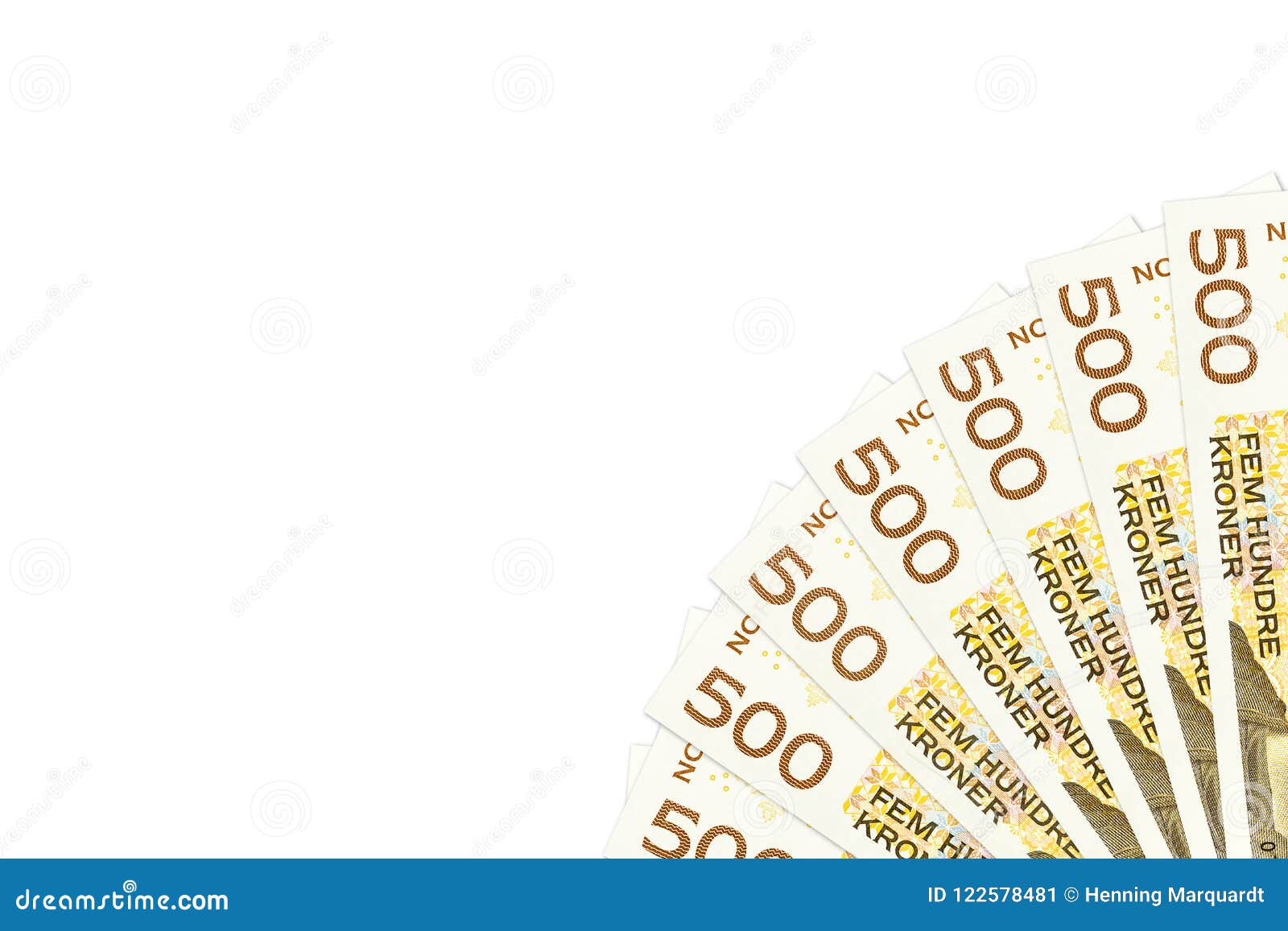Some 500 Norwegian Krone Banknotes Stock Image - Image of currency ...
