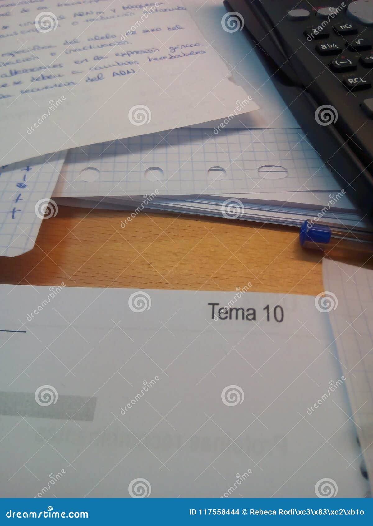 Some notes on the table stock photo. Image of notes - 117558444