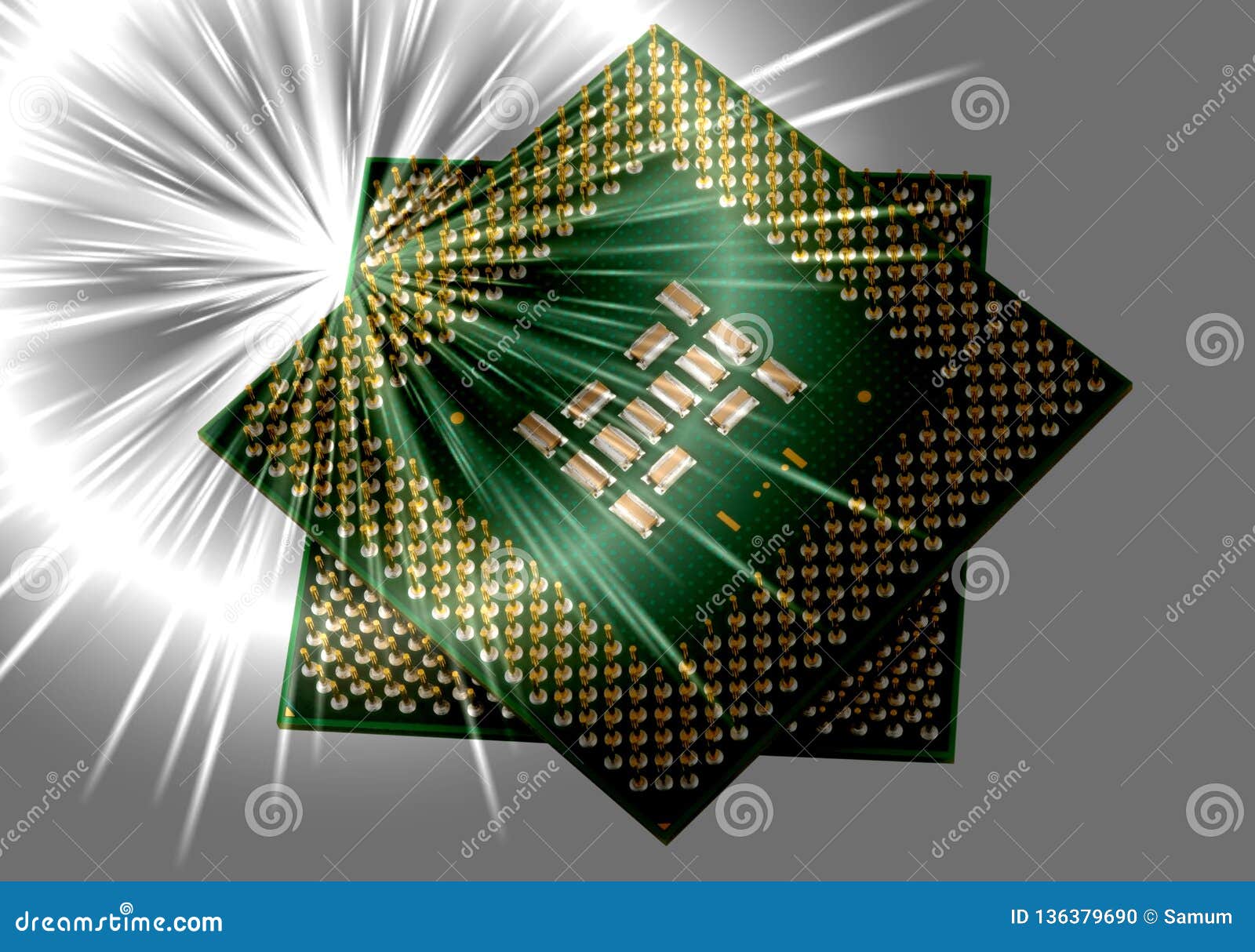 Some old CPU stock photo. Image of silicon, electronic - 136379690