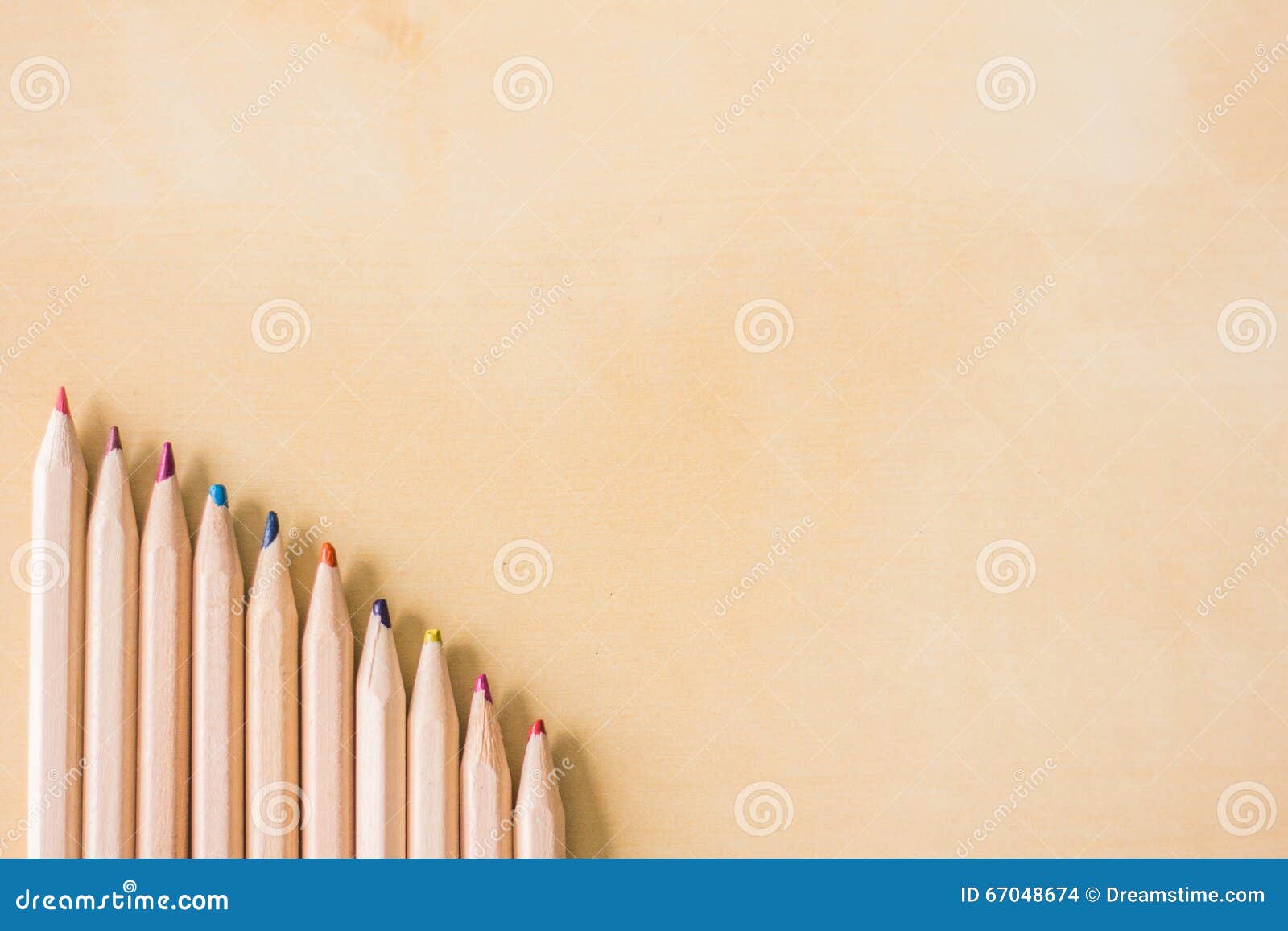 Some pencils on a table stock photo. Image of pencil - 67048674