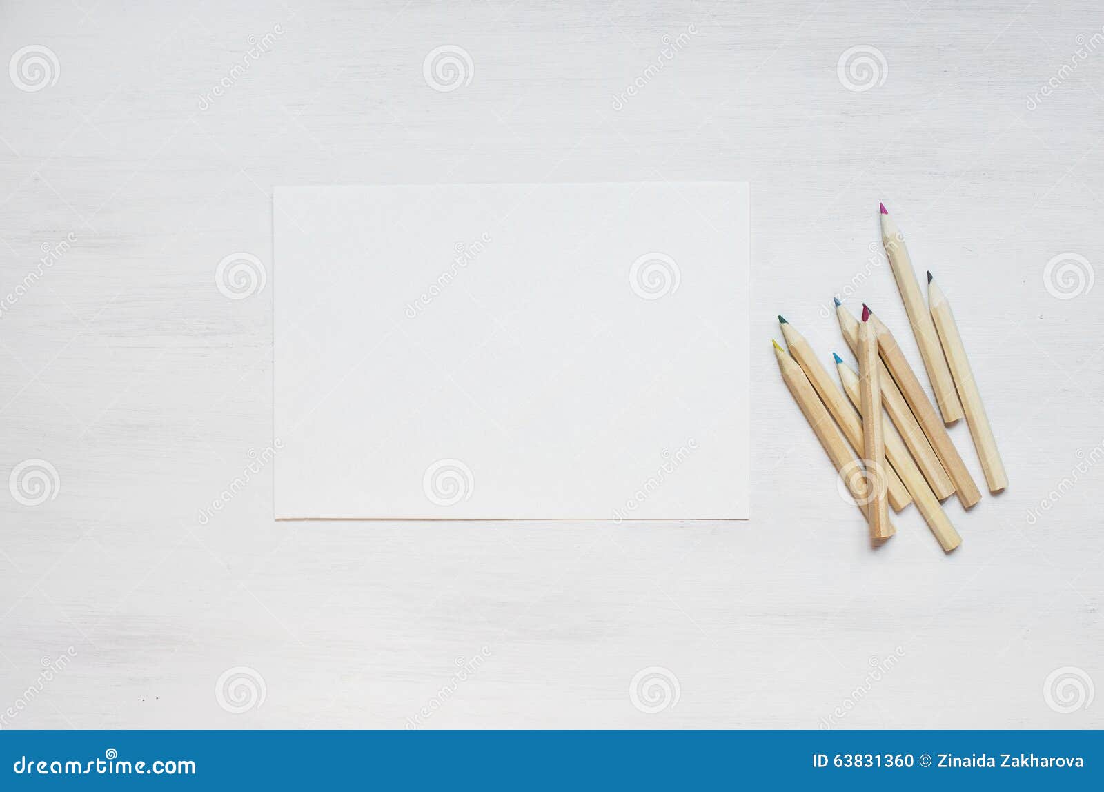 Some Pencils on Wooden Table Stock Photo - Image of pencil, color: 63831360
