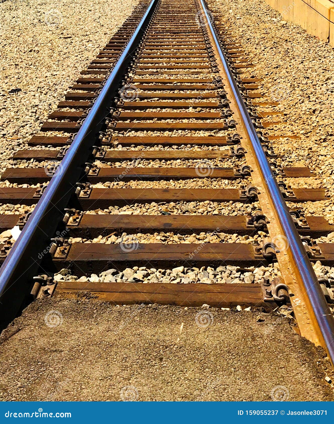 Railroad track stock image. Image of straightline, transportation ...