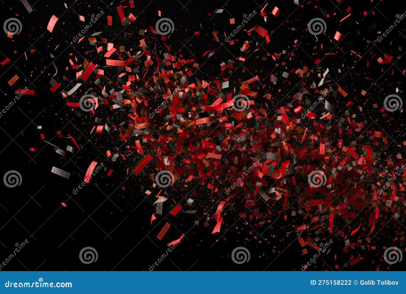 Red Confetti Exploding in the Shape of a Heart. Generative AI Stock ...