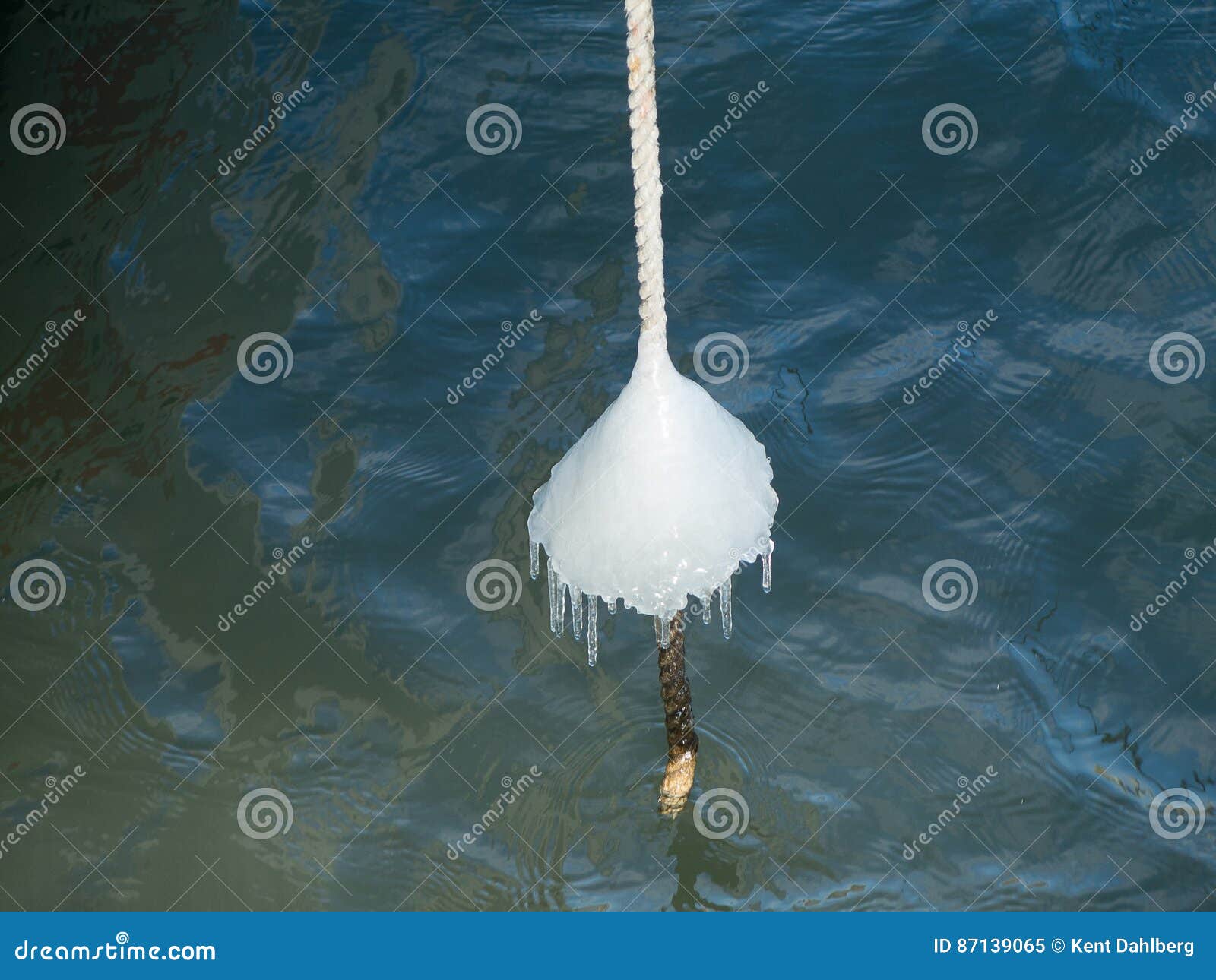 Some Rope from a Boat with Ice on Stock Image - Image of rope, object ...