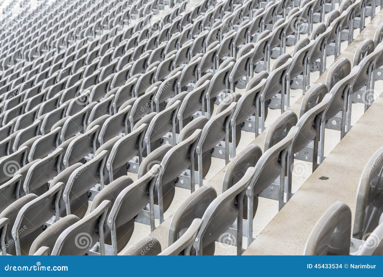 Some Rows of Gray Stadium Seats Stock Photo - Image of line, background ...