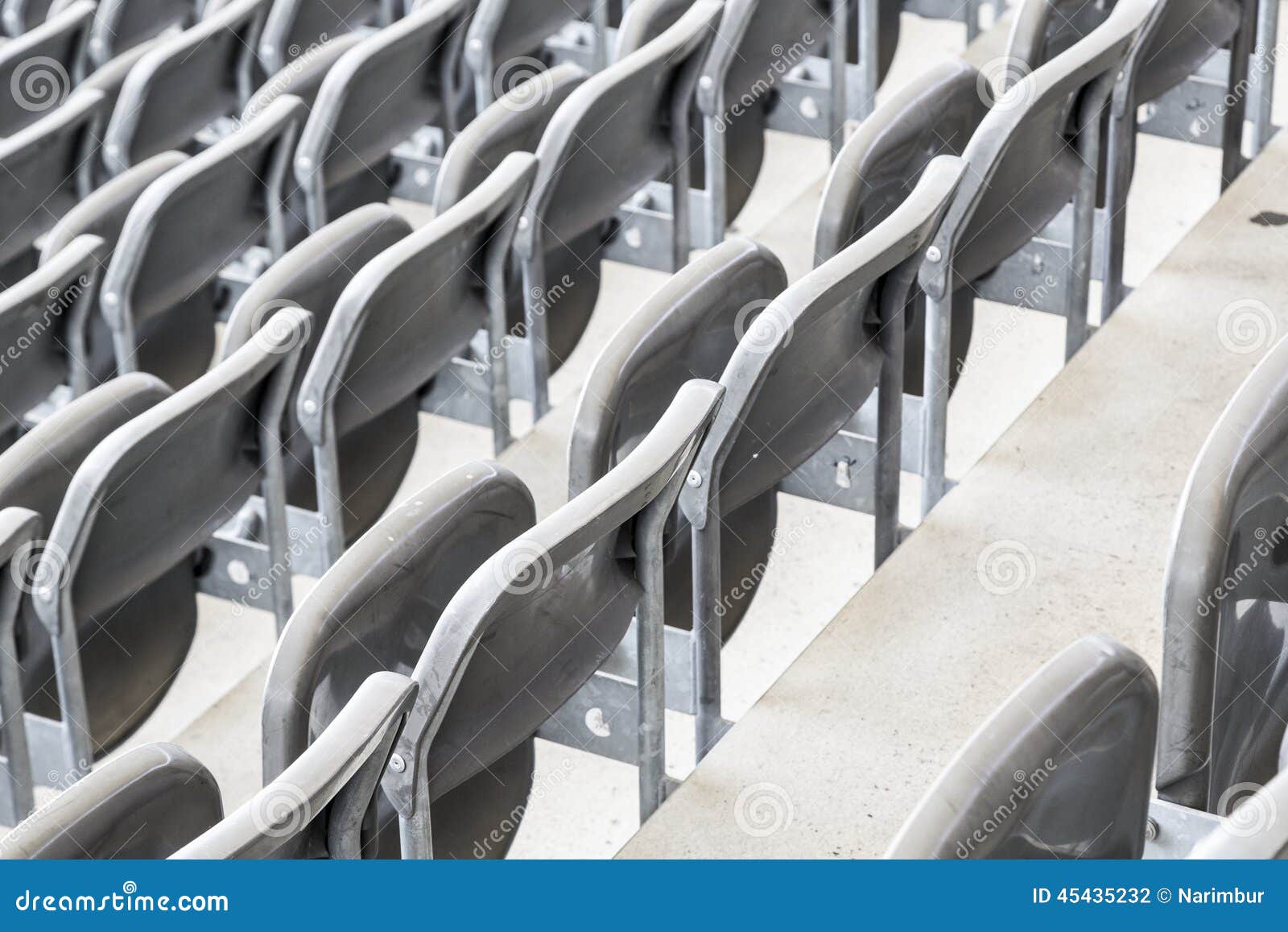Some Rows of Gray Stadium Seats Stock Photo - Image of plastic, stadium ...