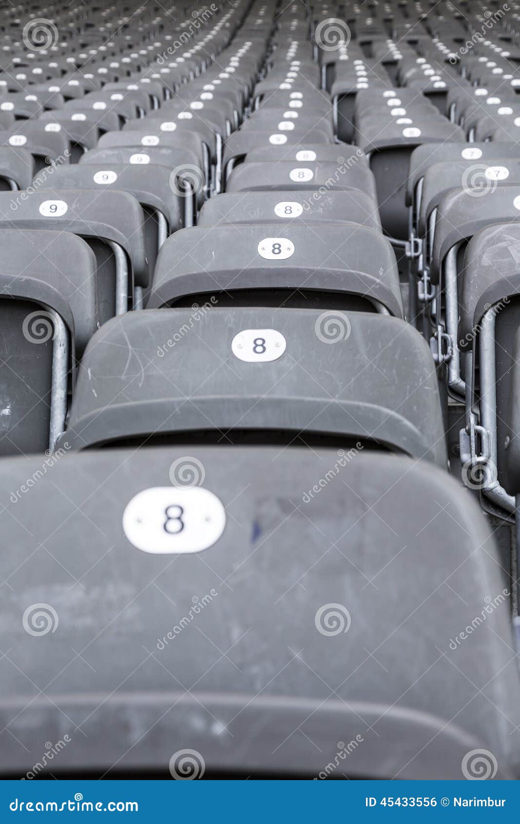 Some Rows of Gray Stadium Seats Stock Photo - Image of gray ...