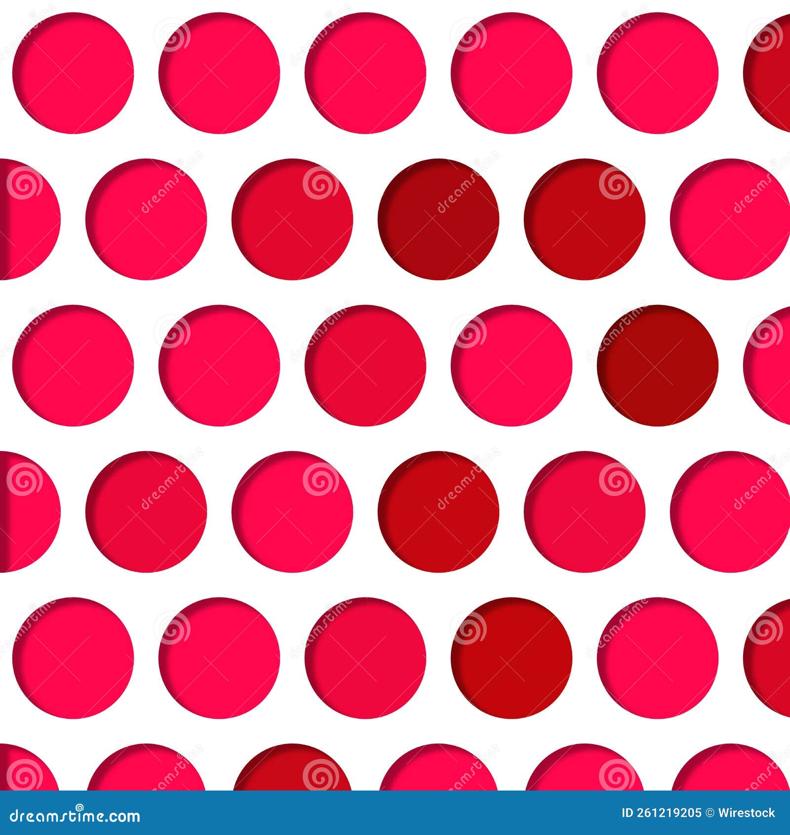 Rows of Red Dots on a White Background Stock Illustration ...