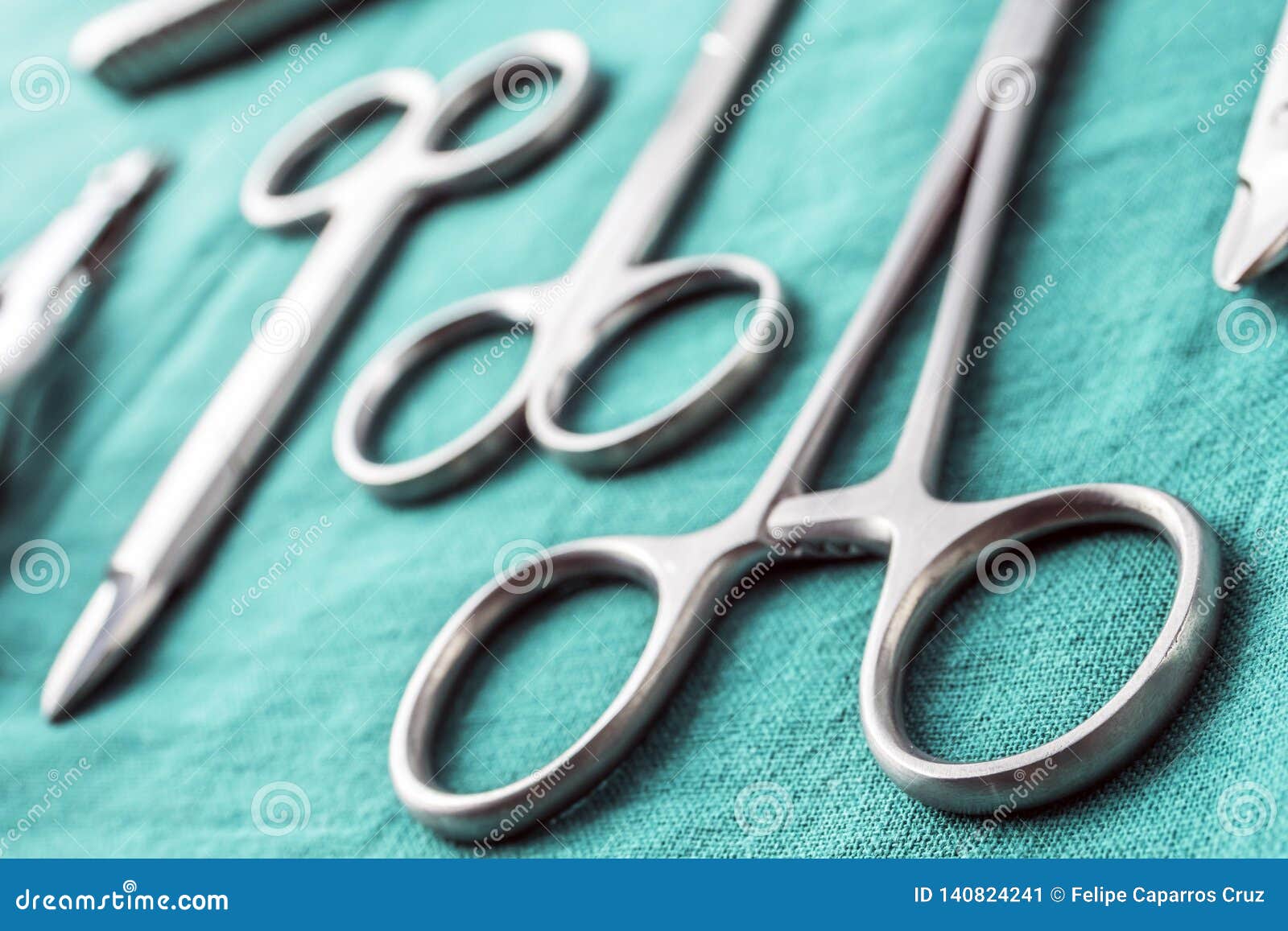 Some Scissors for Surgery on a Tray in an Operating Theater, Conceptual ...