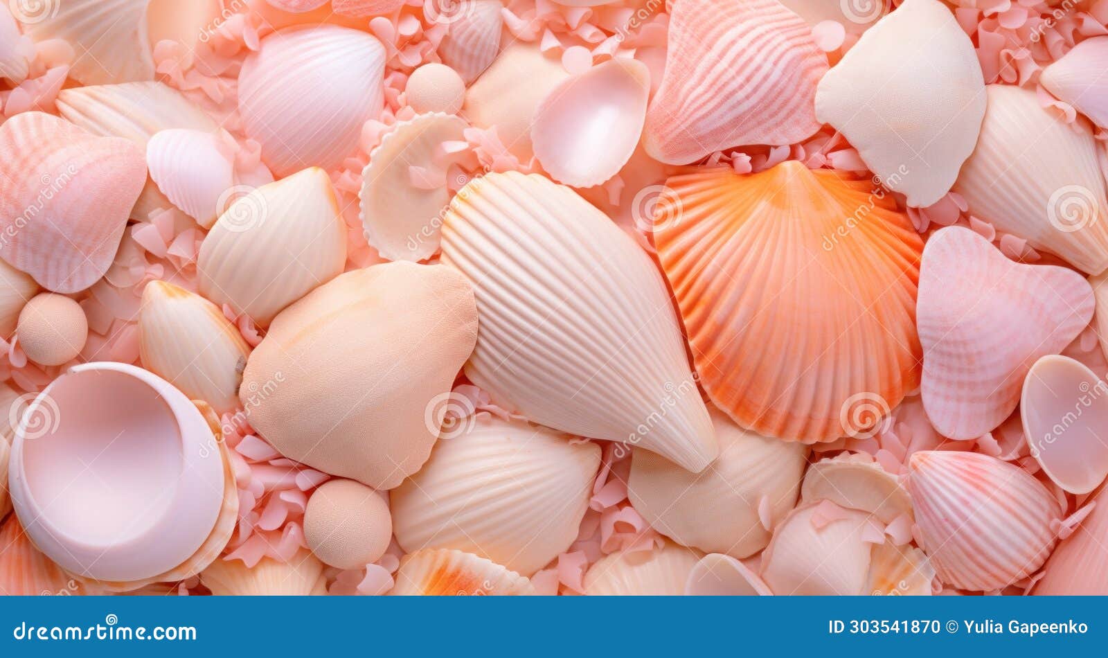 Some Sea Shells are All in the Same Color Stock Illustration ...