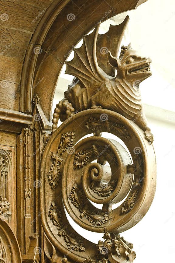 Some Sort of Dragon, Fantasy Creature on a Pew Stock Image - Image of ...