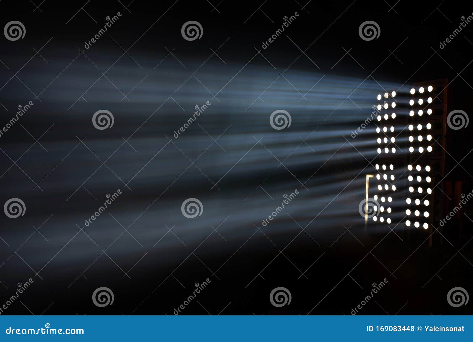 Spotlight at night stock photo. Image of presentation - 169083448