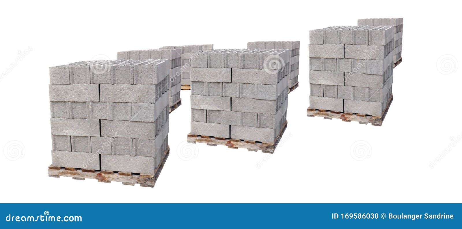 Some Stack of Concrete Isolated on White Background Stock Photo - Image ...