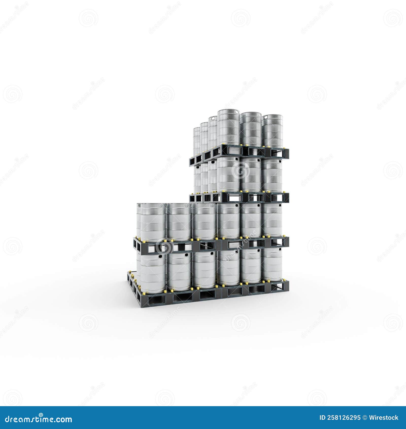 Stacked Canisters Isolated on White Stock Image - Image of stack ...