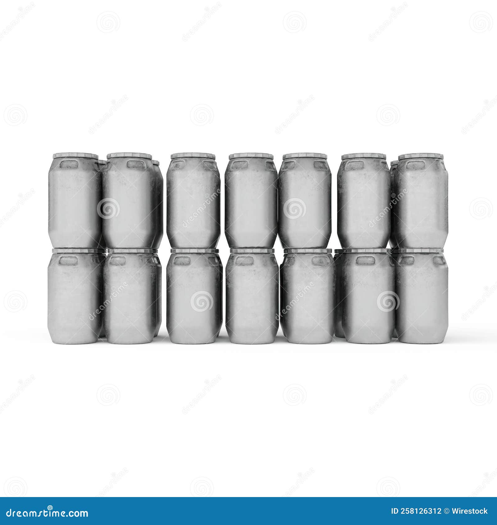 Stacked Canisters Isolated on White Stock Photo - Image of stacked ...