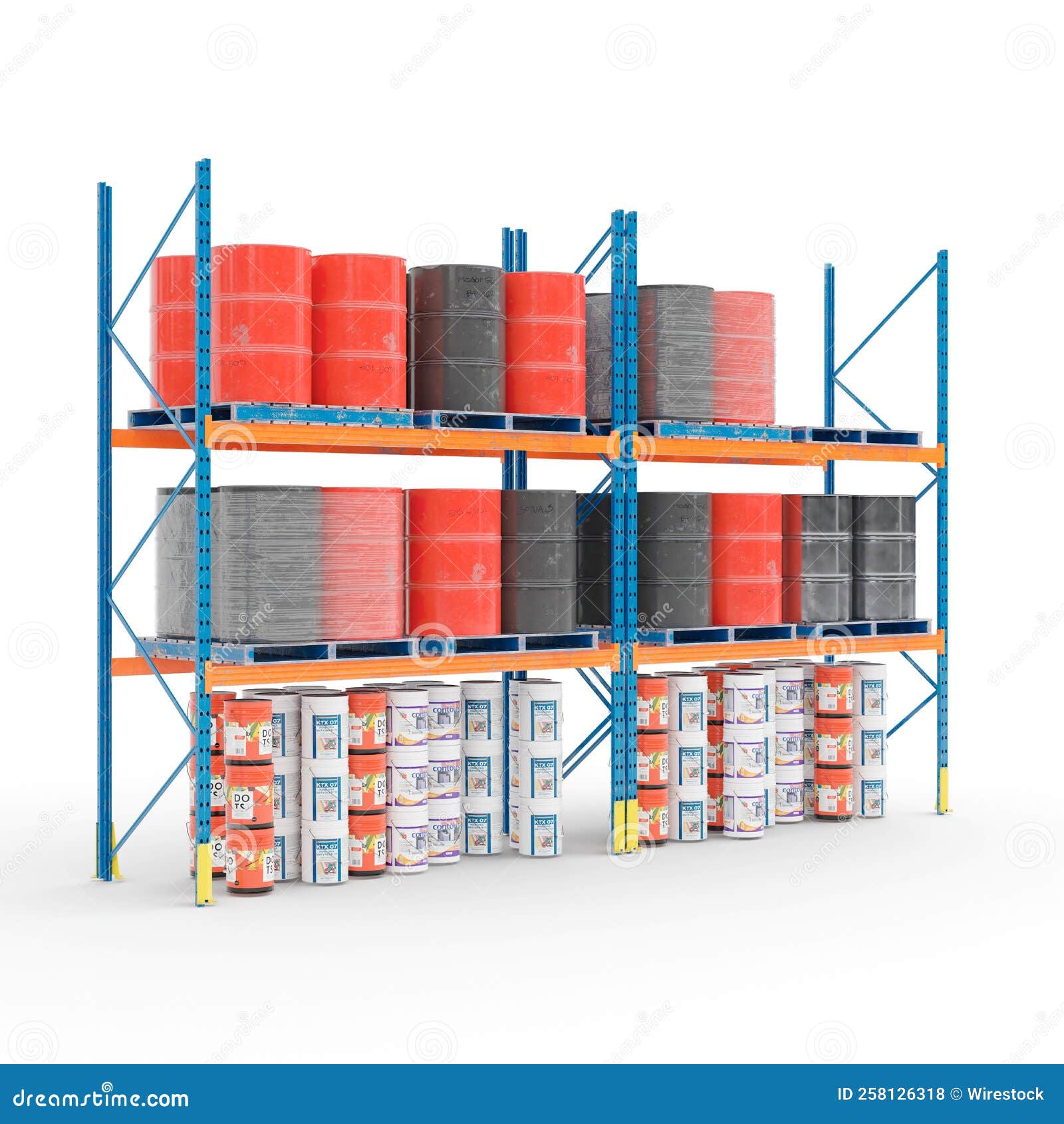 Stacked Colorful Canisters Isolated on White Stock Photo - Image of ...