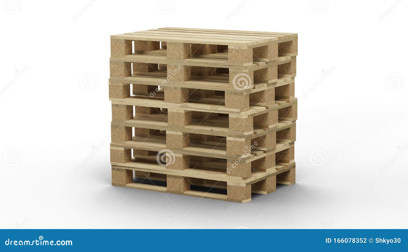Some Standard Wood Pallet Straight Stacked Stock Illustration ...