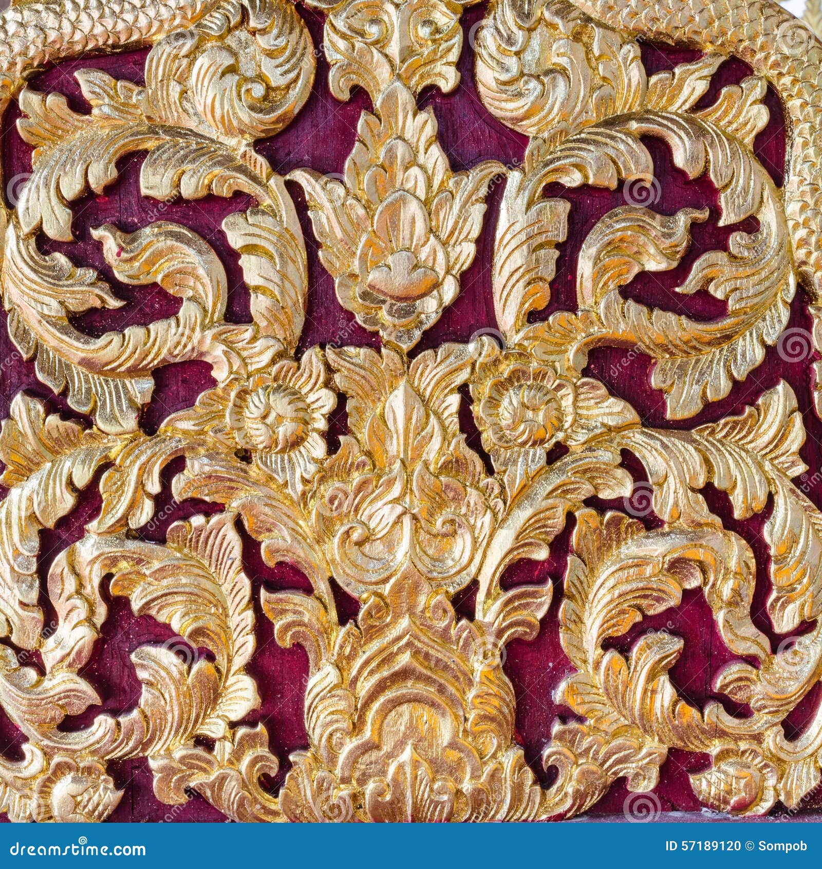 Stucco Or Gold Metal Symbol Patterns. Gold Design Pattern On Isolated ...