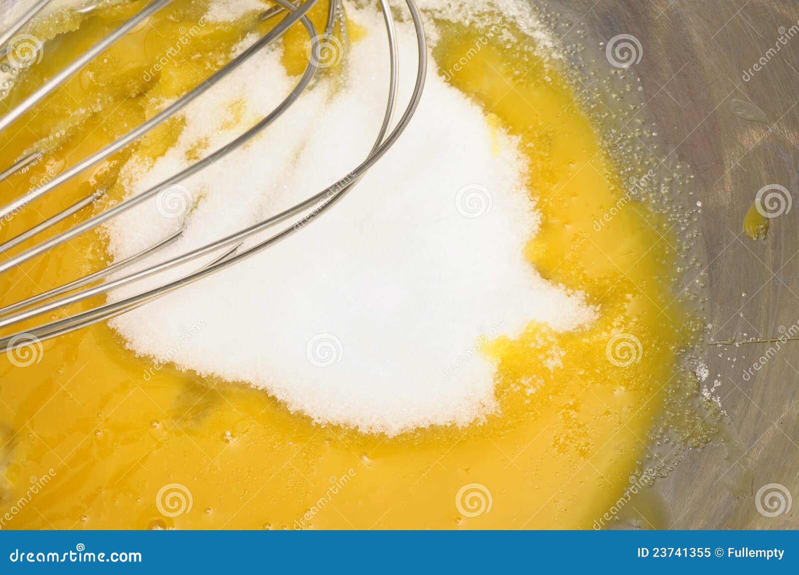 Some Sugar Poured on Egg Yolk Stock Image - Image of sugar, baking ...