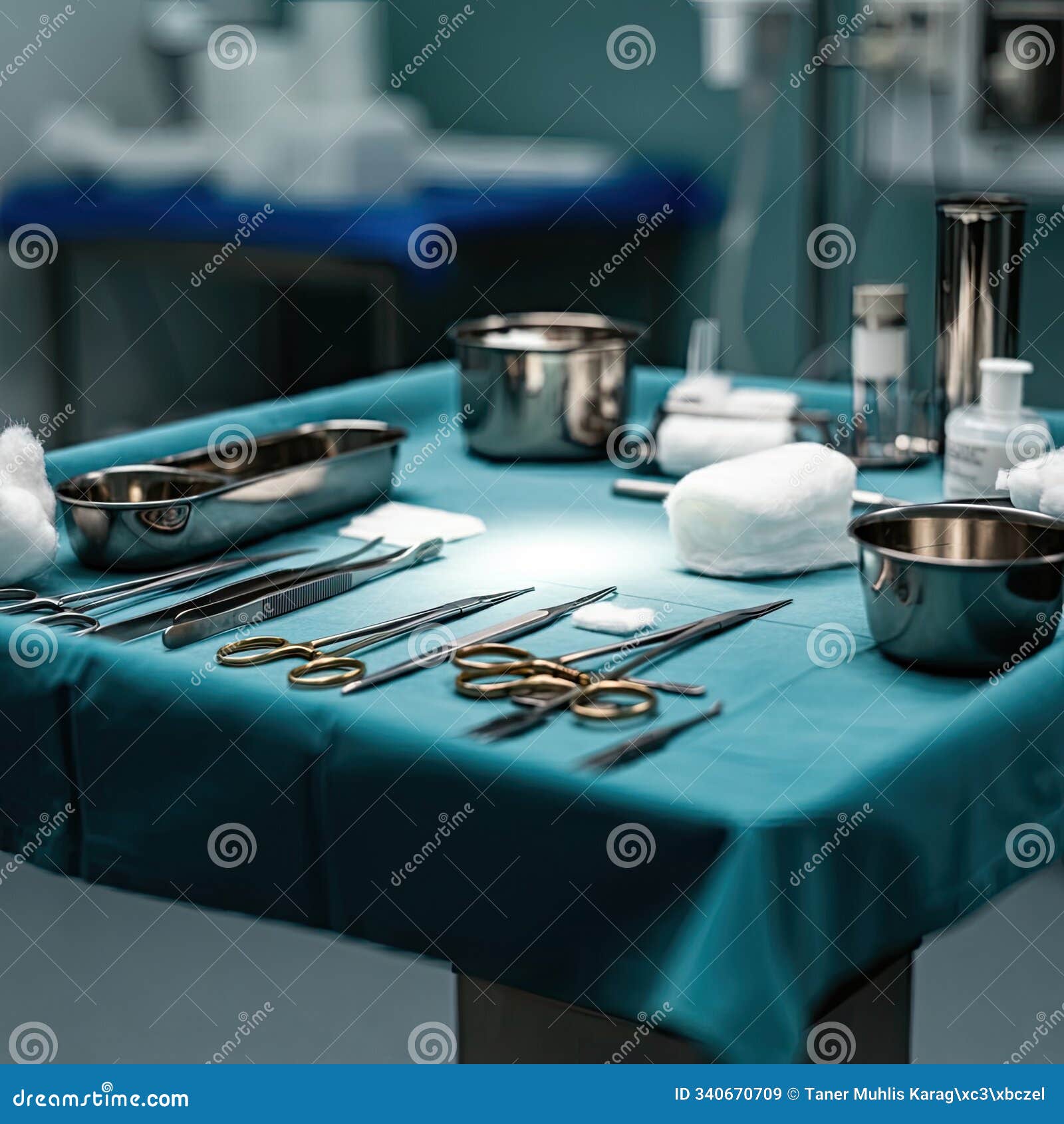 Some Surgical Tools in an Operating Room Stock Image - Image of ...