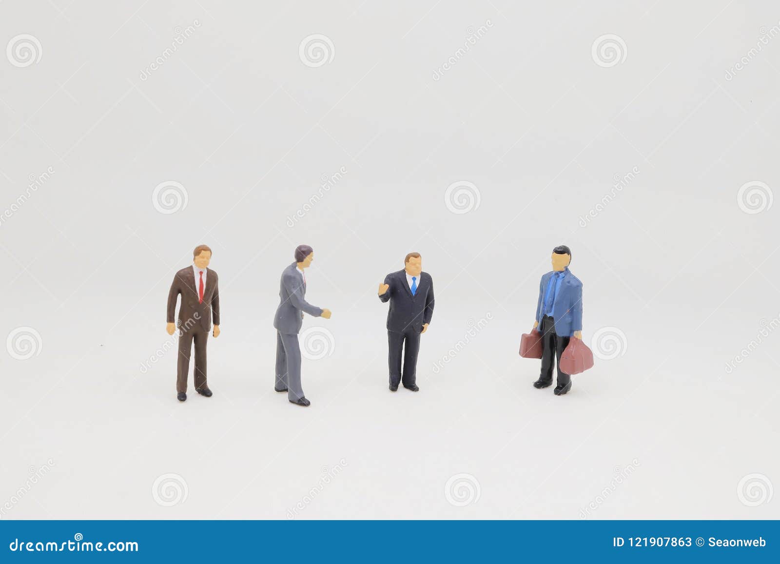 Some Tiny Busines Figure People on Stage Stock Image - Image of ...