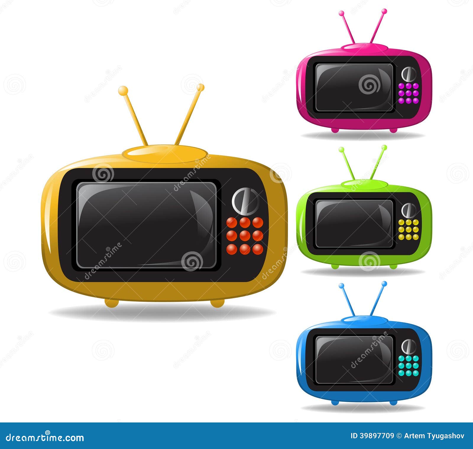 Some TV Sets Animation Vector Stock Vector - Illustration of design ...