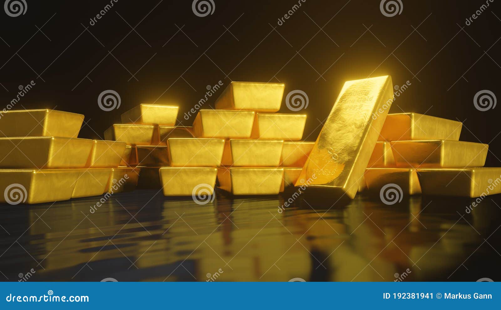 Some typical gold ingot stock illustration. Illustration of financial ...