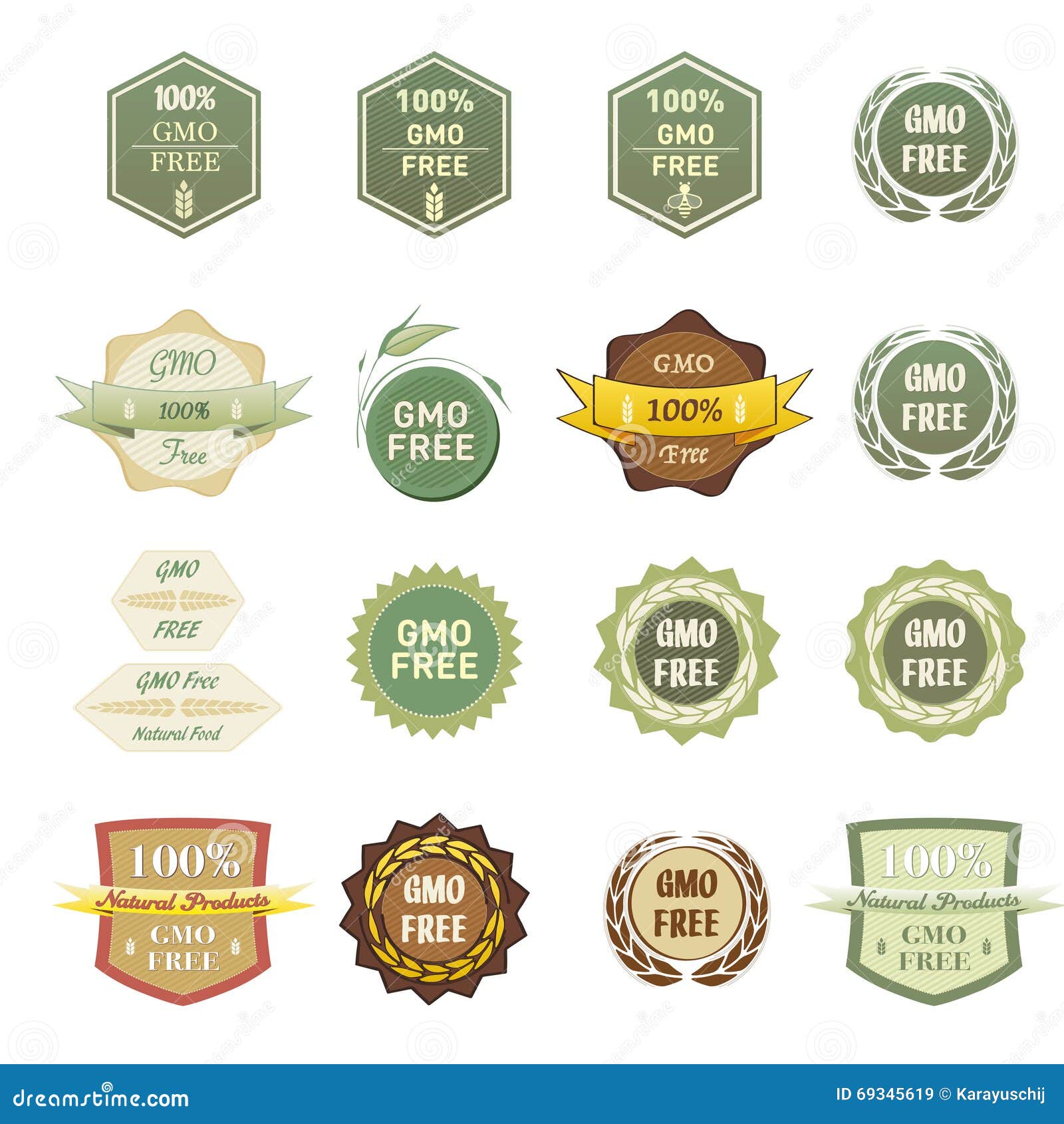 Various Labels Badges Vector Illustration | CartoonDealer.com #4870164