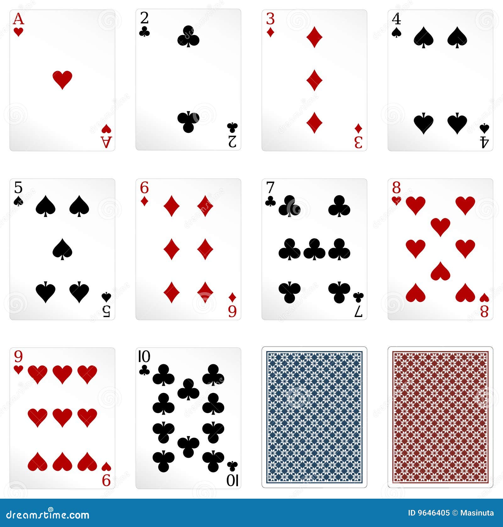 Some Vector cards stock vector. Illustration of number - 9646405