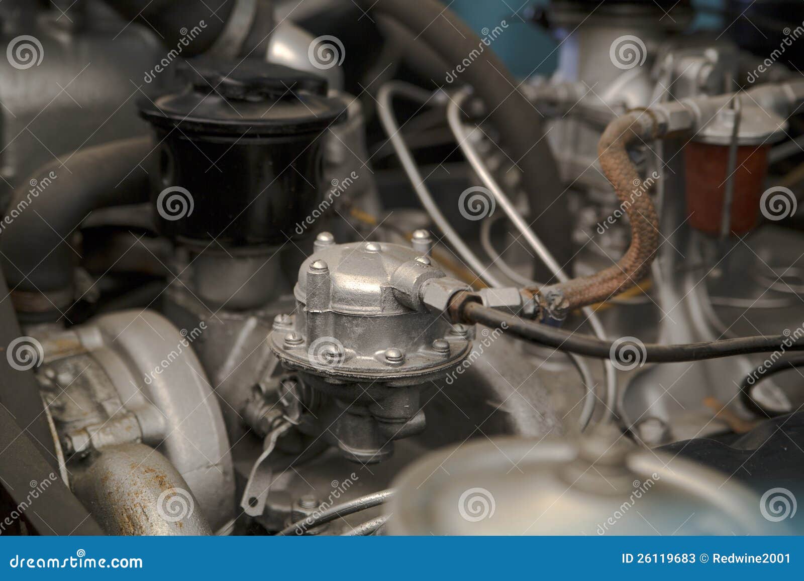 Some Vehicle Engine with Its Mechanical Parts Stock Image - Image of ...